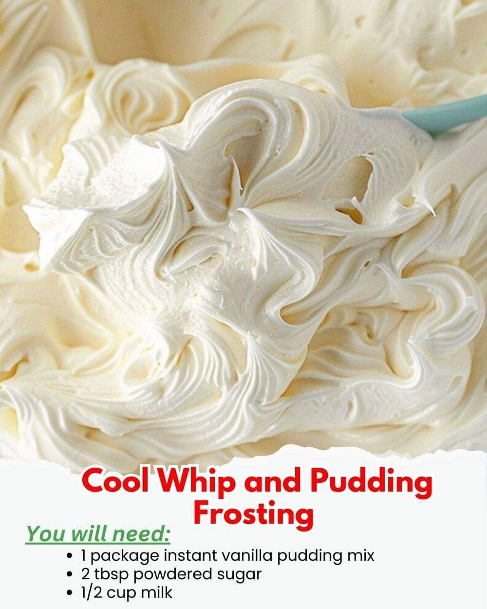 Cool Whip and Pudding Frosting - Junior Daily Recipes