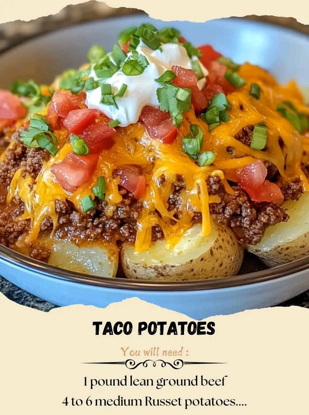 Taco Potatoes - Junior Daily Recipes