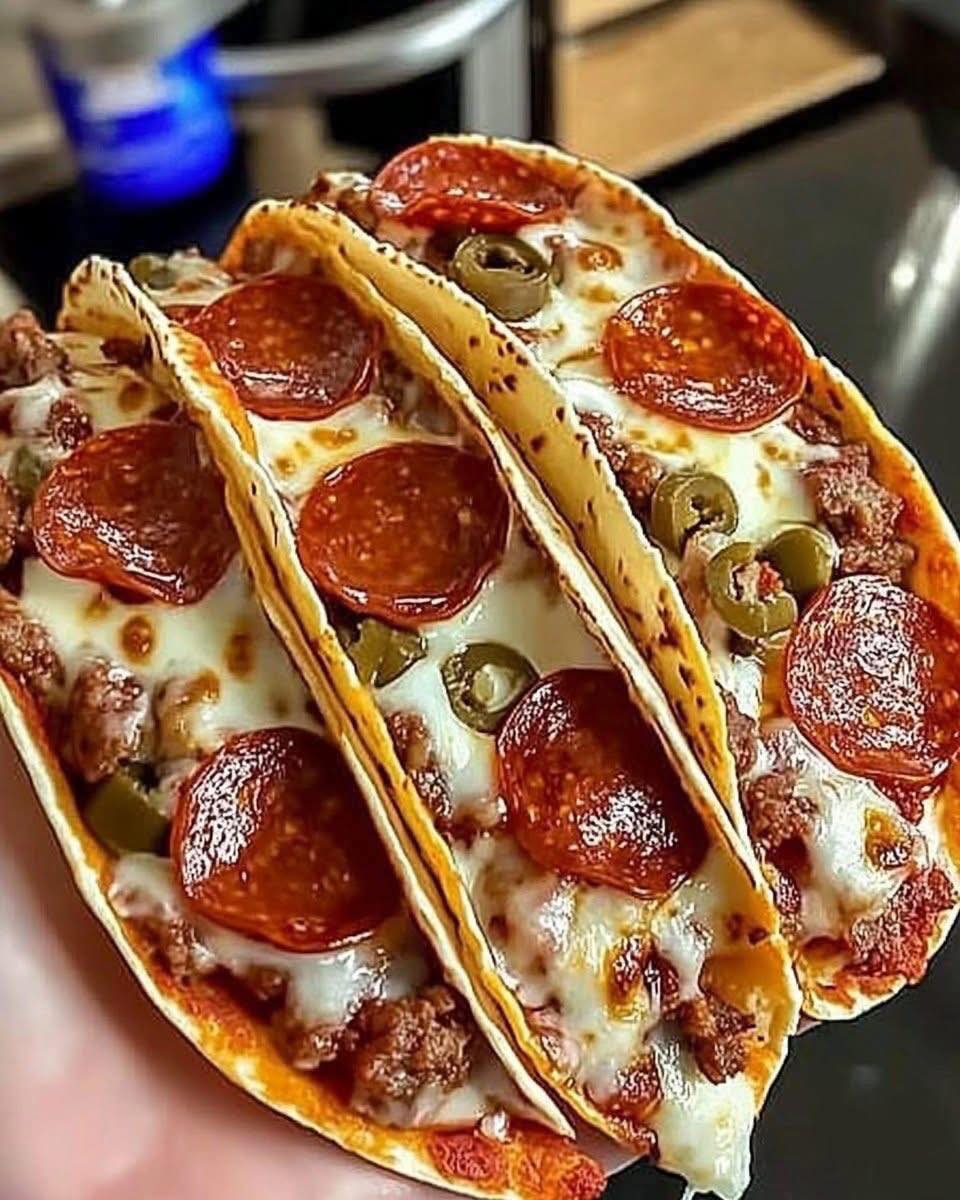 Pepperoni Pizza Tacos - Junior Daily Recipes