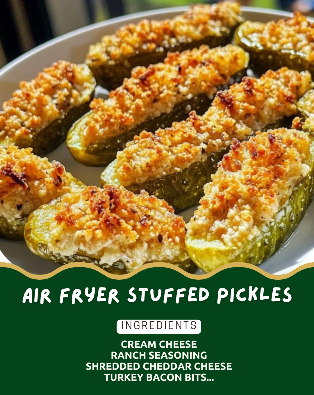 Air Fryer Stuffed Pickles - Junior Daily Recipes